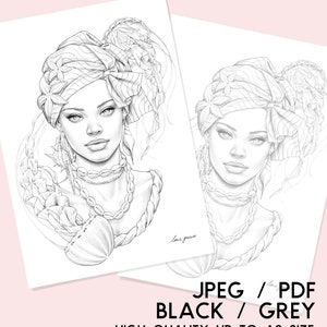 Marina • Coloring Page for Adults • Grayscale Coloring Page • Instant ...