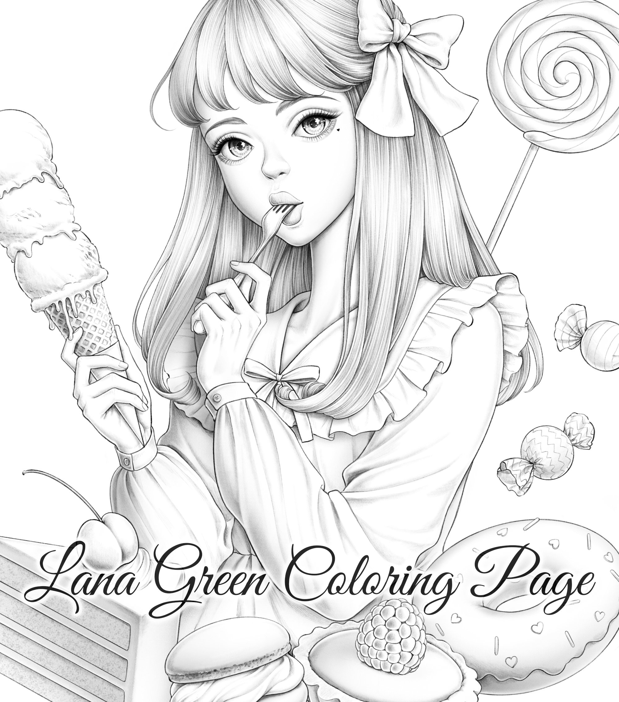 Sweet Tooth Coloring Page for Adults Grayscale Coloring - Etsy Australia