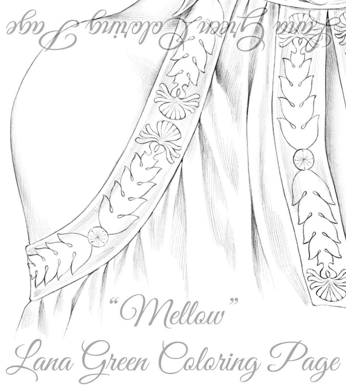 Mellow Coloring Page for Adults Grayscale Coloring Page - Etsy