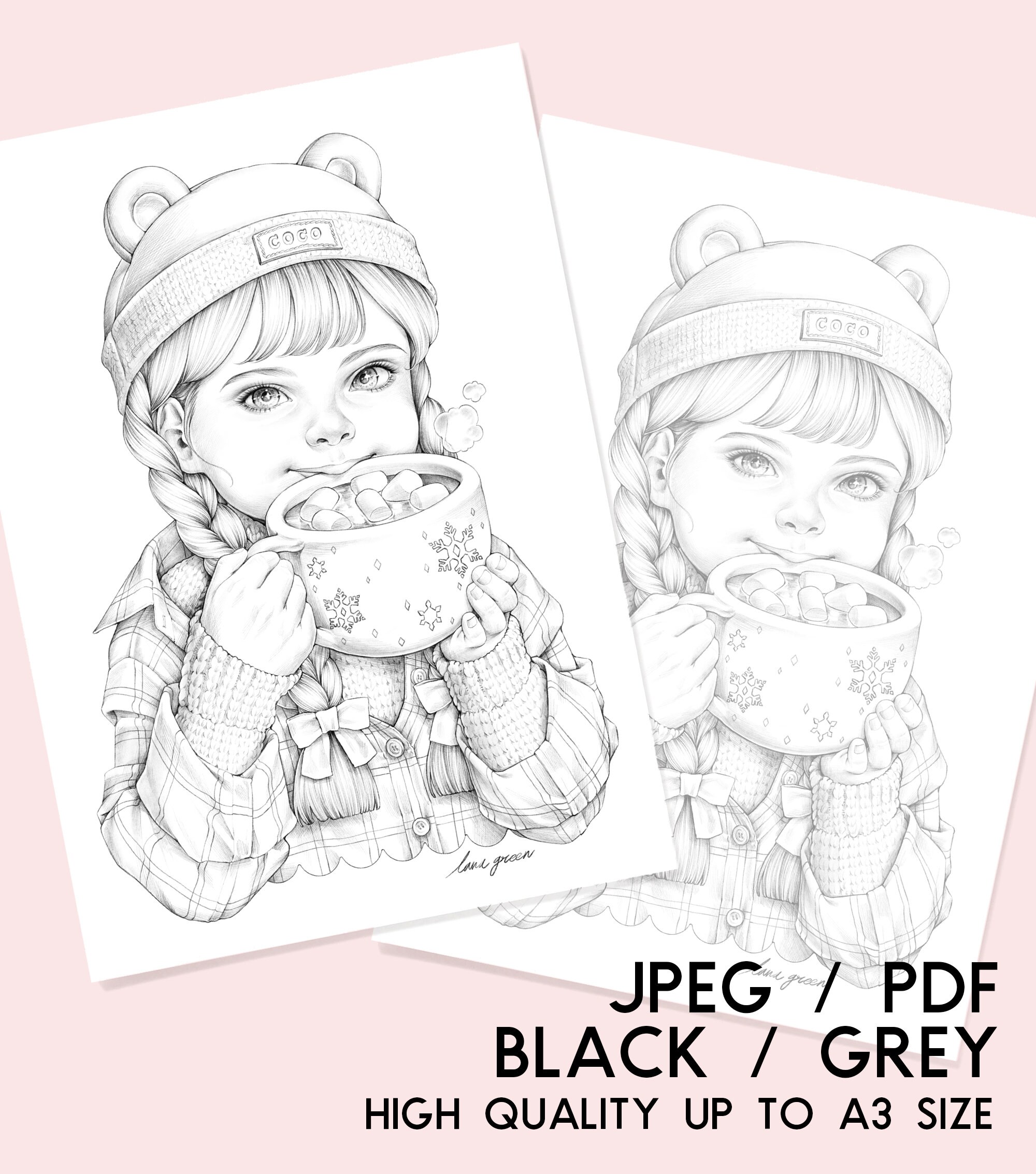 Coco Coloring Page for Adults Grayscale Coloring Page - Etsy Canada