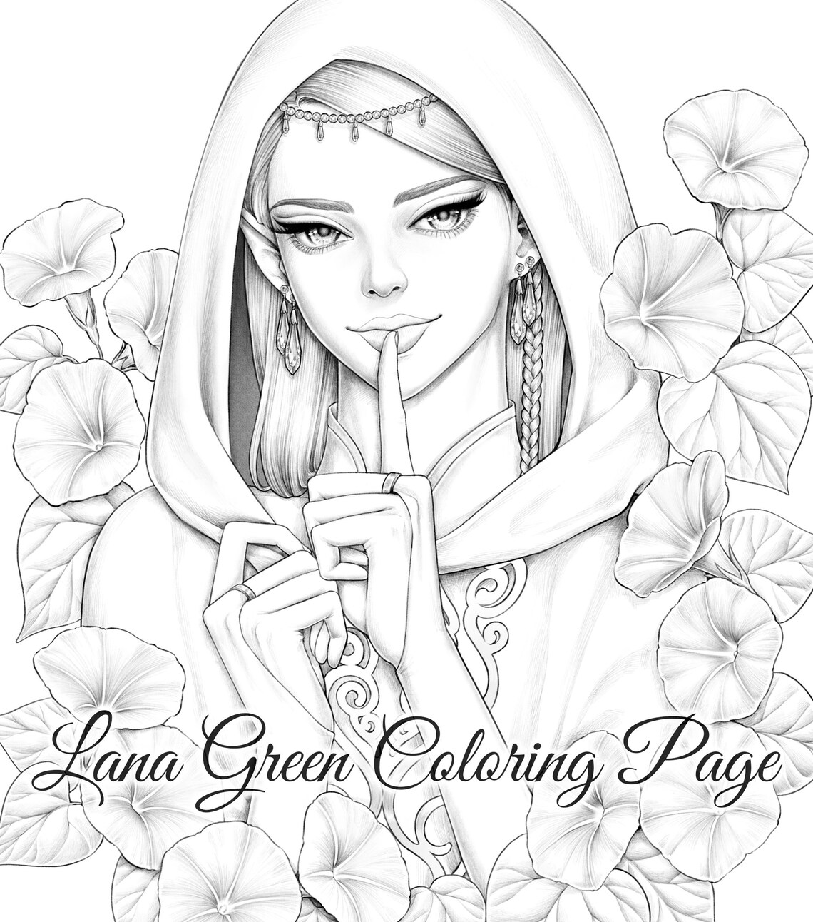 Secret Coloring Page for Adults Grayscale Coloring Page - Etsy Australia