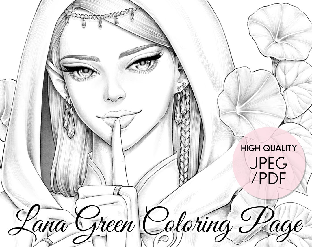 Secret Coloring Page for Adults Grayscale Coloring Page Instant ...