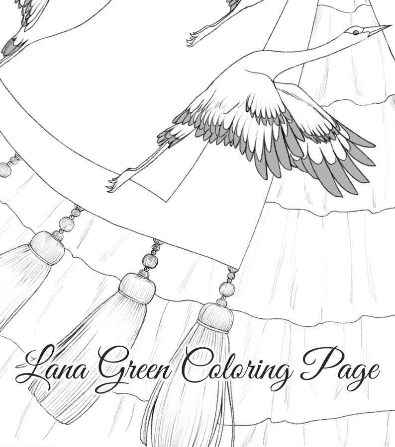 Flight to the East Line Drawing Coloring Page Coloring - Etsy