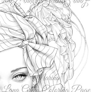 Marina • Coloring Page for Adults • Grayscale Coloring Page • Instant ...