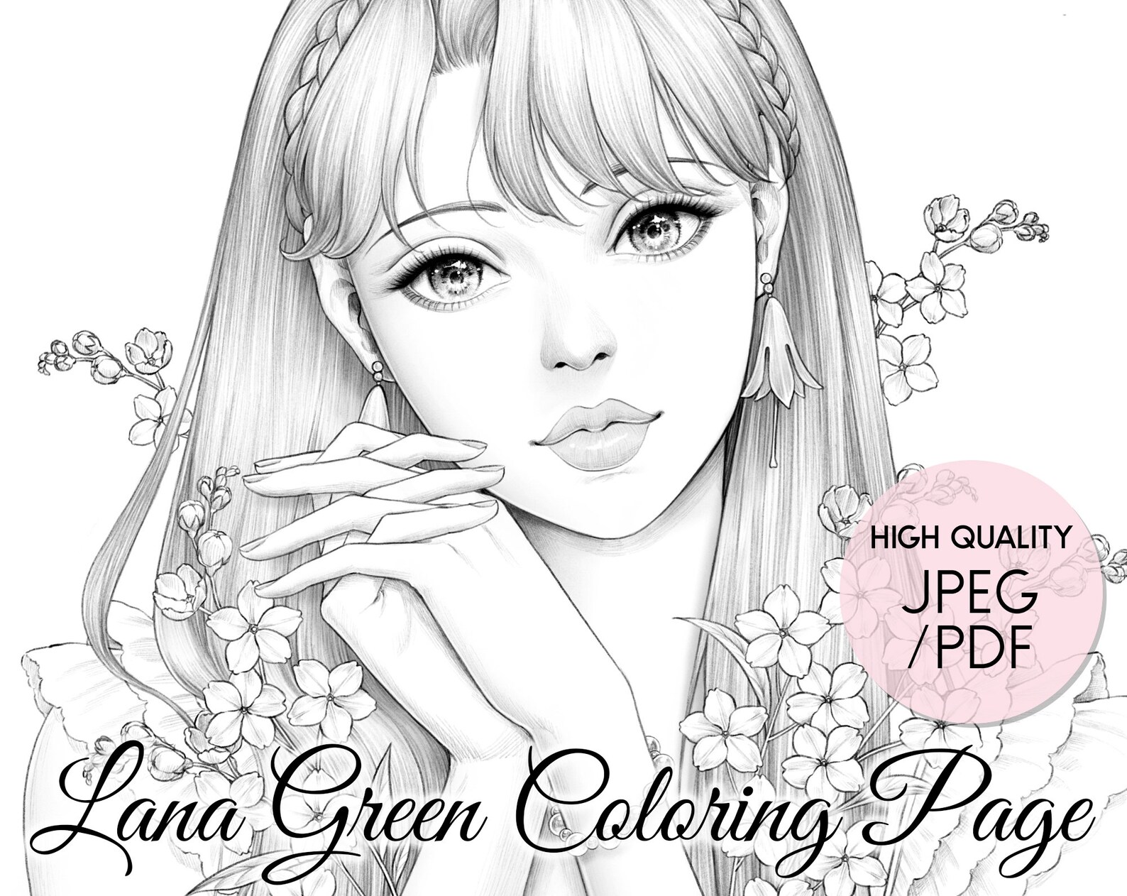 Pure Coloring Page for Adults Grayscale Coloring Page - Etsy