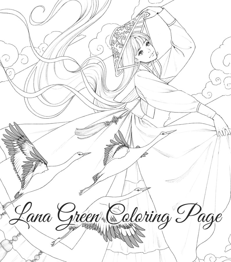 Flight to the East Line Drawing Coloring Page Coloring - Etsy