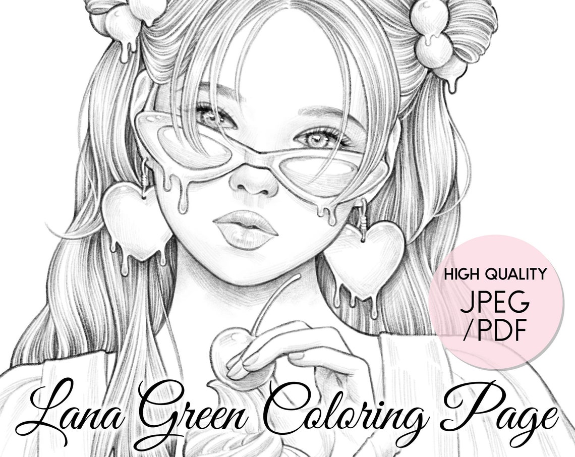 Melting • Coloring Page for Adults • Grayscale Coloring Page • Instant ...