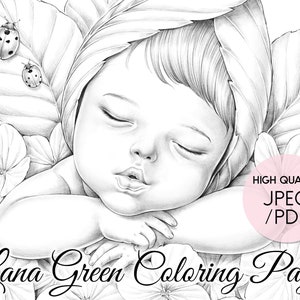 Little Nap Coloring Page for Adults Grayscale Coloring - Etsy Australia