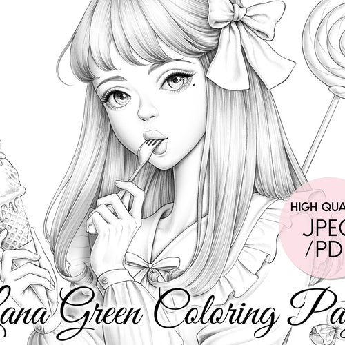 Sweet Tooth Coloring Page for Adults Grayscale Coloring - Etsy Australia