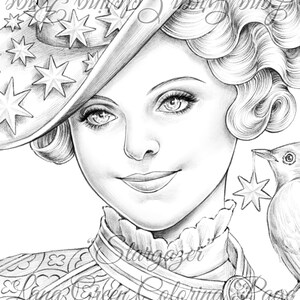 Stargazer Coloring Page for Adults Grayscale Coloring Page Instant ...