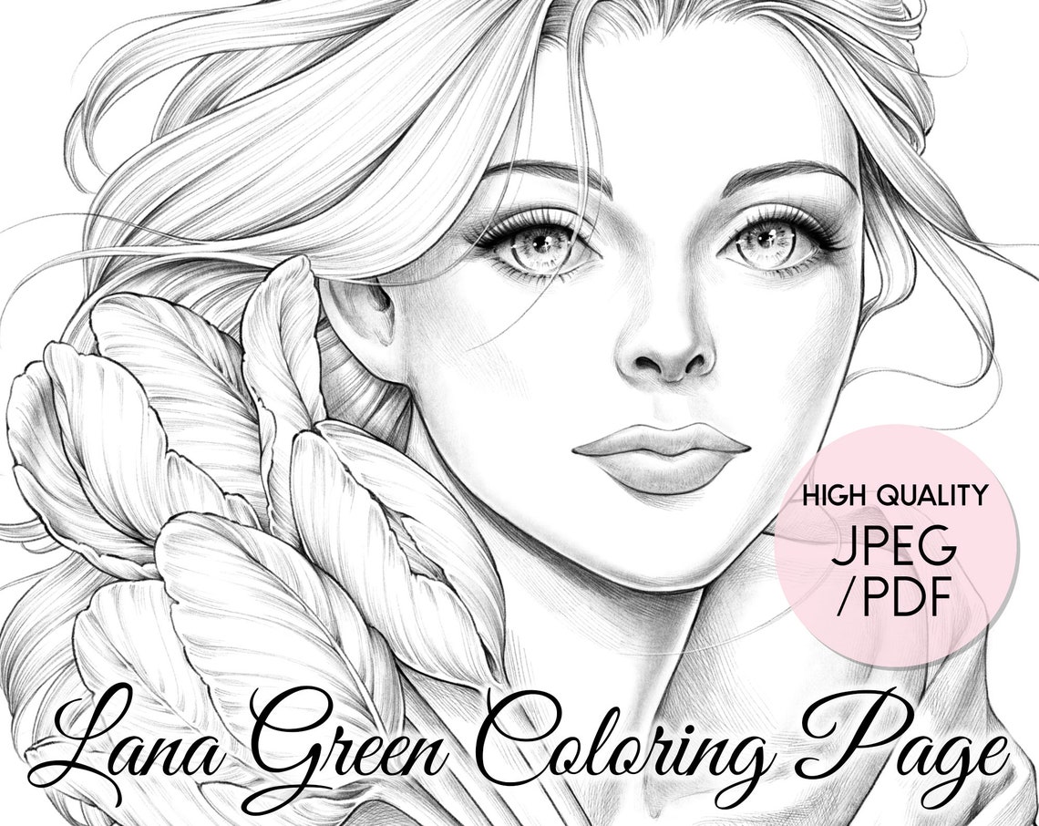 Warm Wind Coloring Page for Adults Grayscale Coloring Page | Etsy