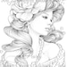 Pearly Coloring Page for Adults Grayscale Coloring Page Instant ...
