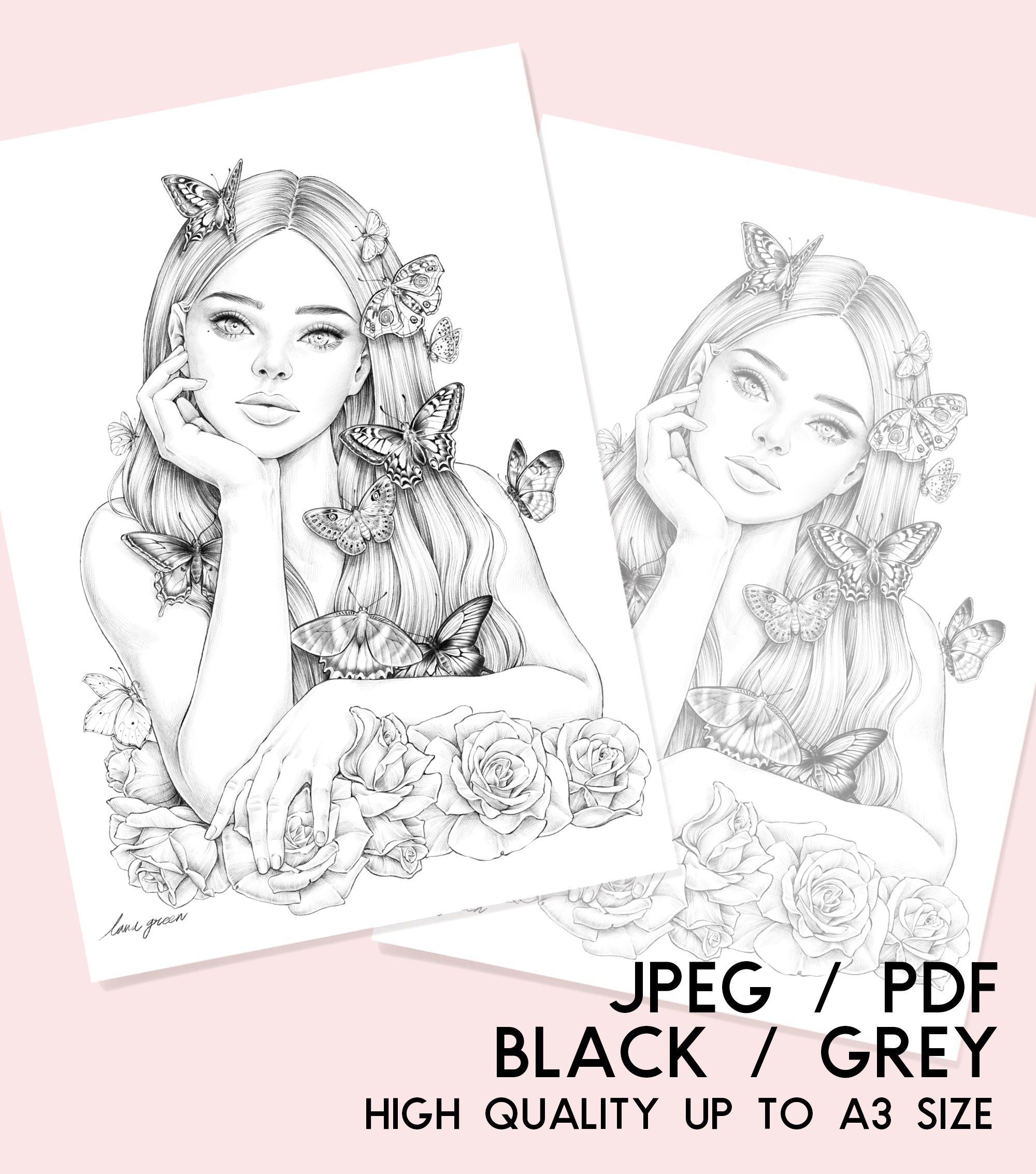 Attraction Coloring Page for Adults Grayscale Coloring - Etsy Australia
