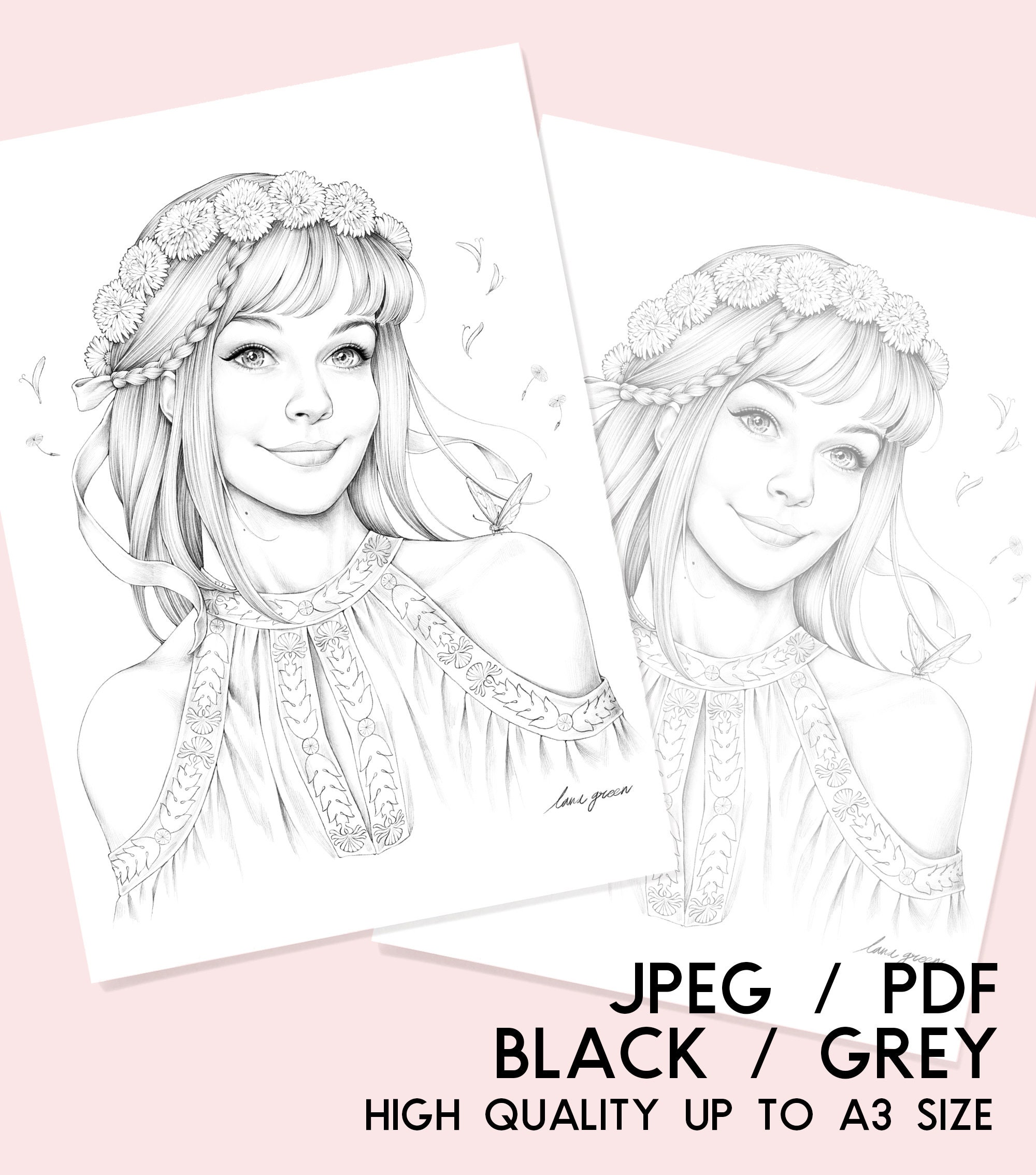 Mellow Coloring Page for Adults Grayscale Coloring Page - Etsy Australia