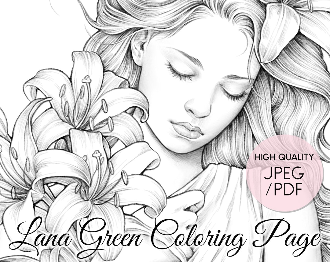 Embrace • Coloring Page for Adults • Grayscale Coloring Page • Instant ...