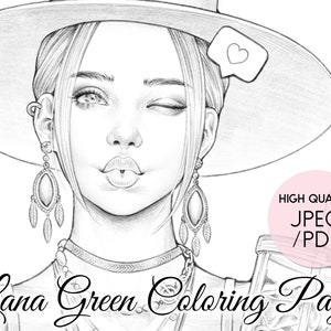 Likey • Coloring Page for Adults • Grayscale Coloring Page • Instant ...
