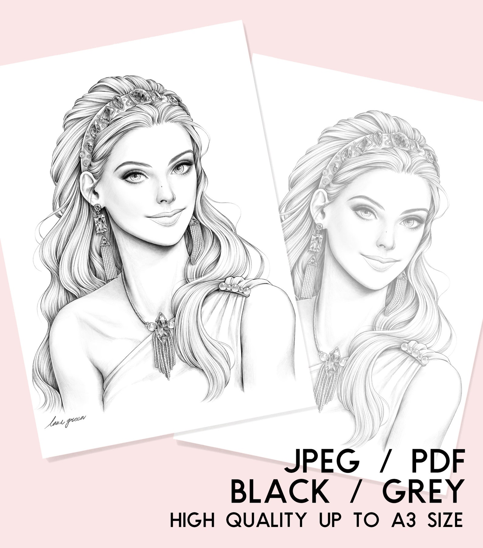 Twinkle • Coloring Page for Adults • Grayscale Coloring Page • Instant ...