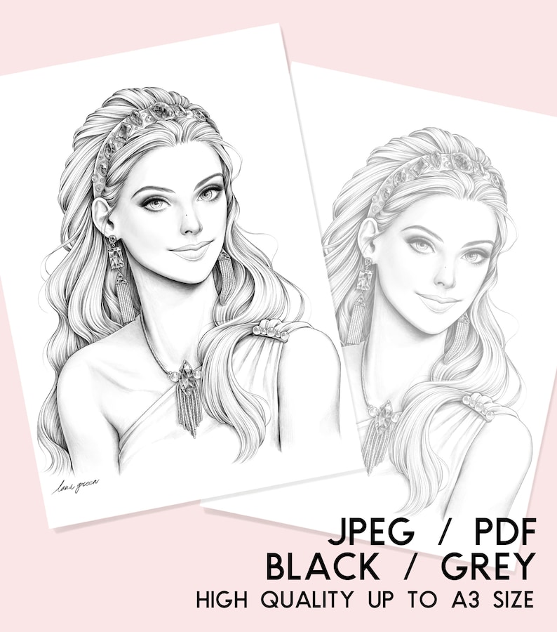 Twinkle • Coloring Page for Adults • Grayscale Coloring Page • Instant ...