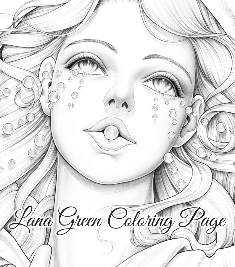 Mother of Pearl Coloring Page for Adults Grayscale - Etsy