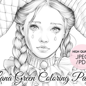 Clown Tears • Coloring Page for Adults • Grayscale Coloring Page ...
