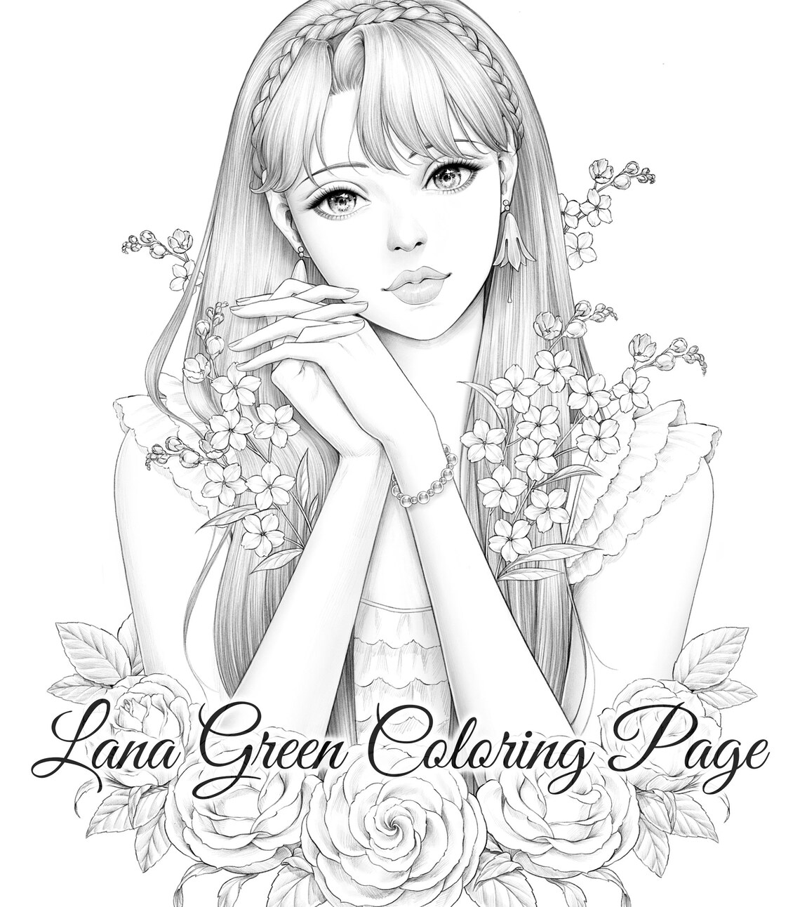 Pure Coloring Page for Adults Grayscale Coloring Page - Etsy