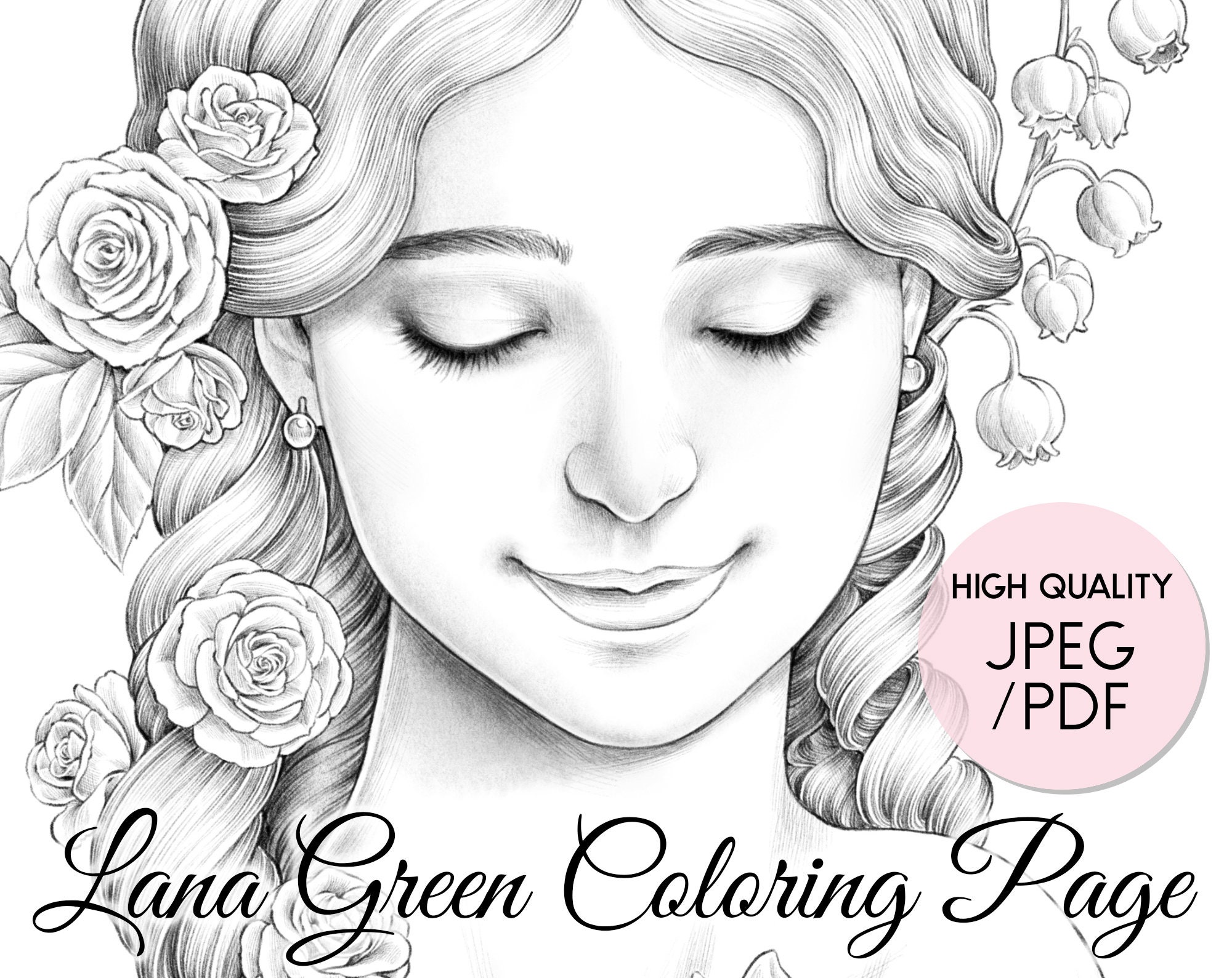 Soft Coloring Page for Adults Grayscale Coloring Page - Etsy UK