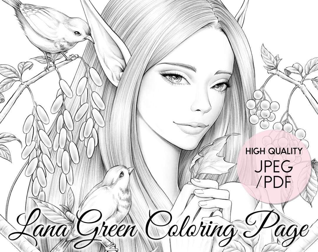 Autumn Coloring Page for Adults Grayscale Coloring Page Instant ...