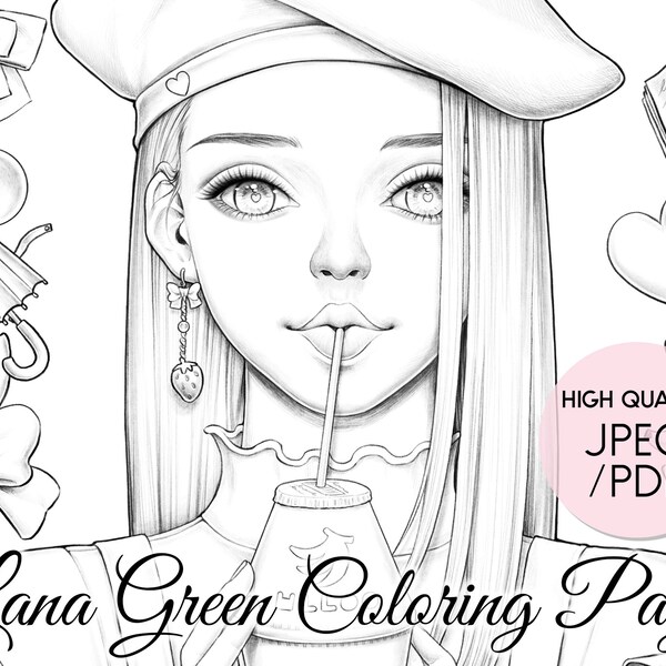Lana Green Coloring Book - Etsy