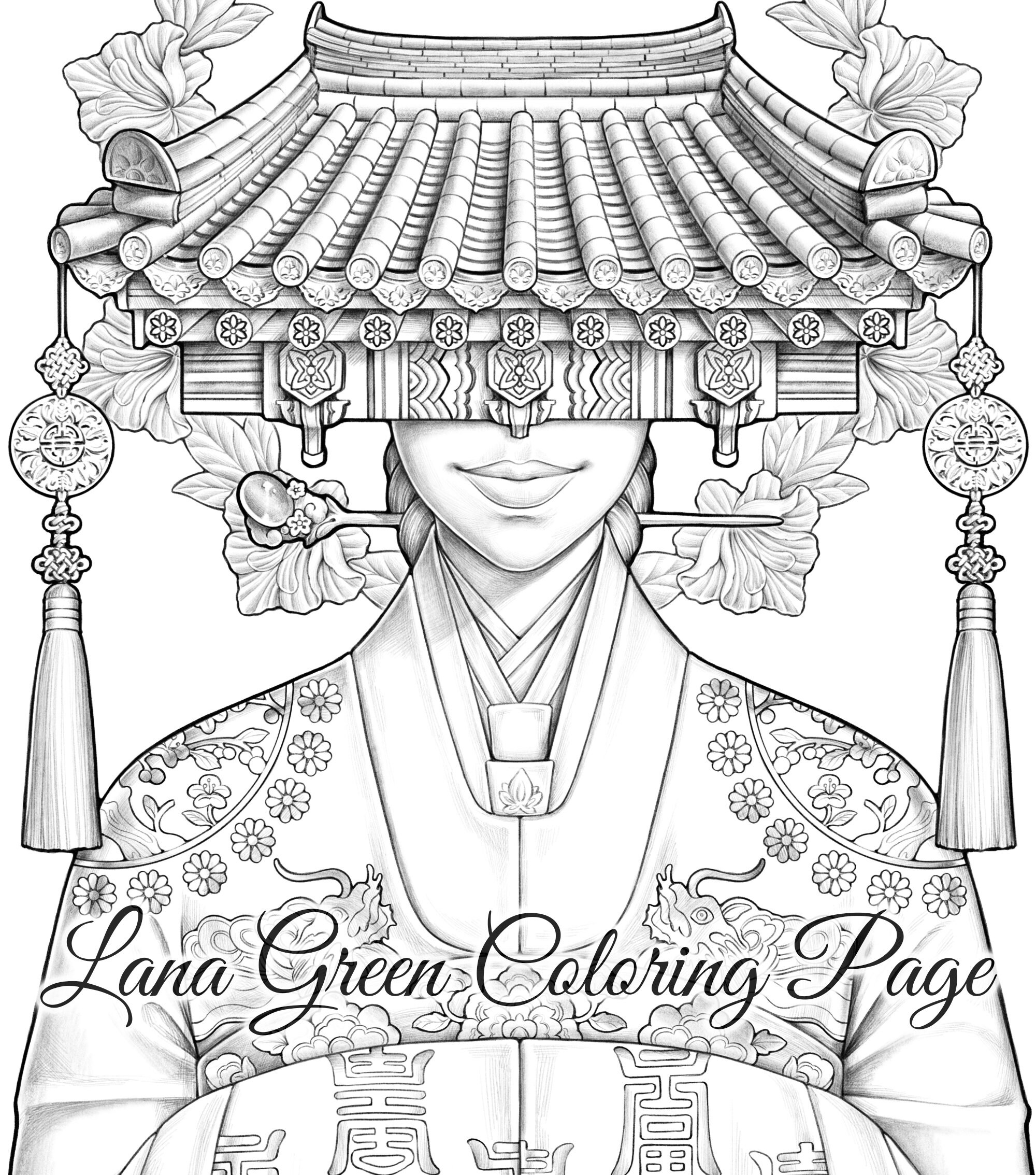 Kiwa Coloring Page for Adults Grayscale Coloring Page | Etsy UK