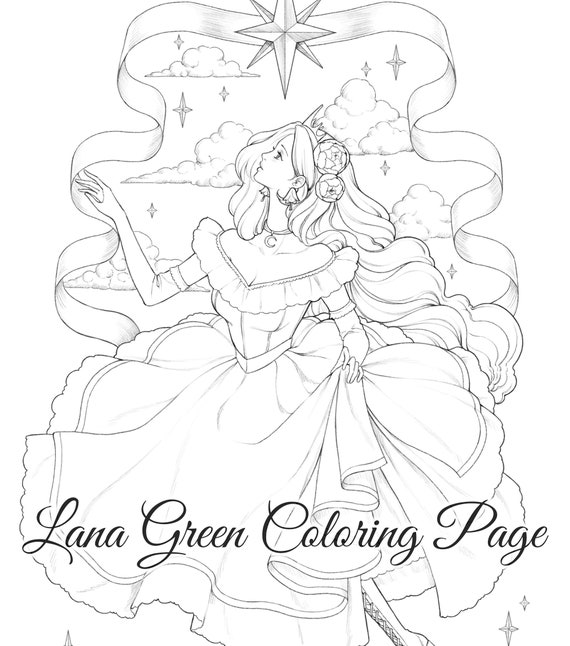 Princess Outline Drawing