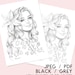 Sassy • Coloring Page for Adults • Grayscale Coloring Page • Instant ...