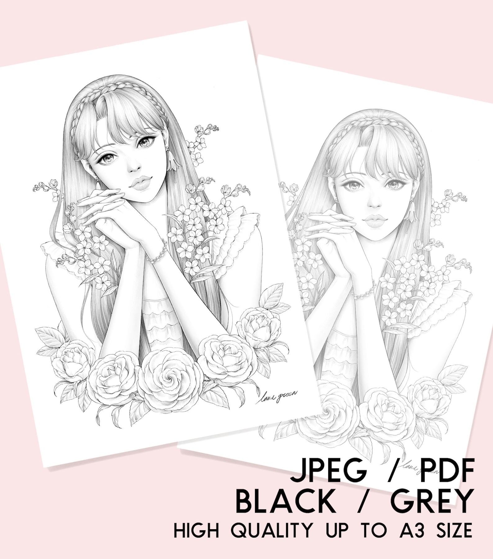Pure Coloring Page for Adults Grayscale Coloring Page - Etsy