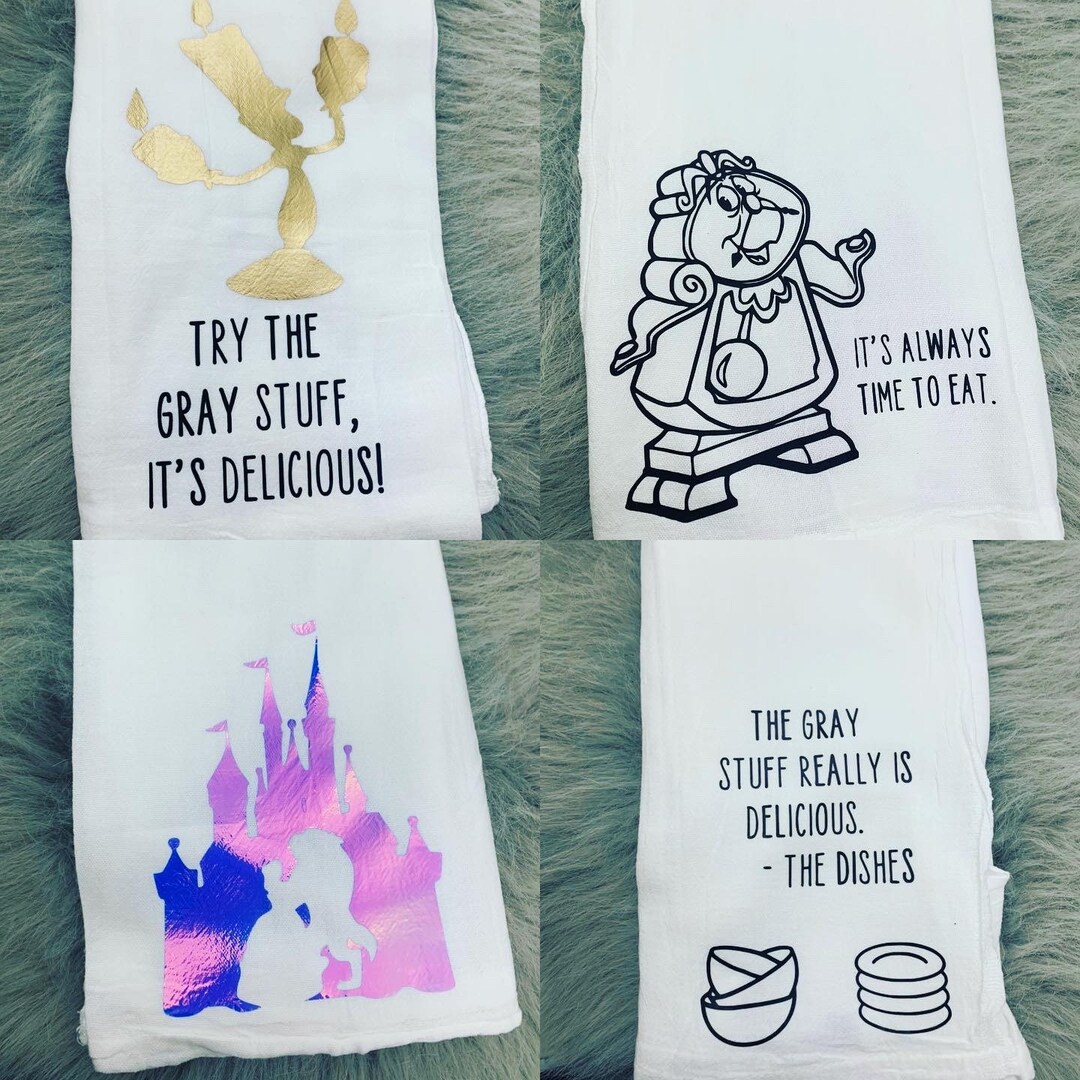 Beauty and the Beast Inspired Kitchen Towels - Etsy