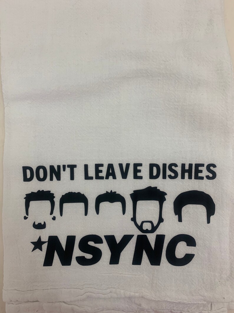 Handmade NSYNC Kitchen Dish Towel - Etsy