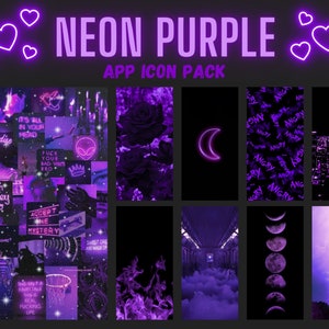 600+ Neon Purple App Icon Pack - Custom Home Screen - iPhone / iPad ...