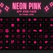 UPDATED 600+ Neon Pink App Icon Pack - Custom Home Screen - iPhone ...