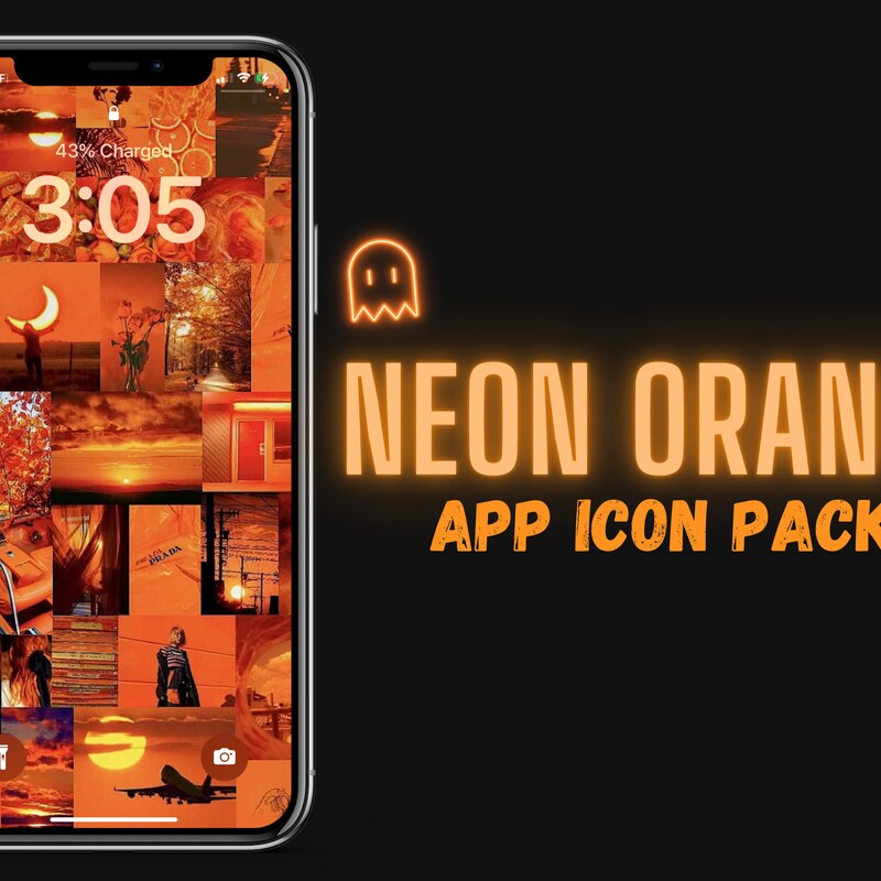 Orange Wallpaper - Etsy