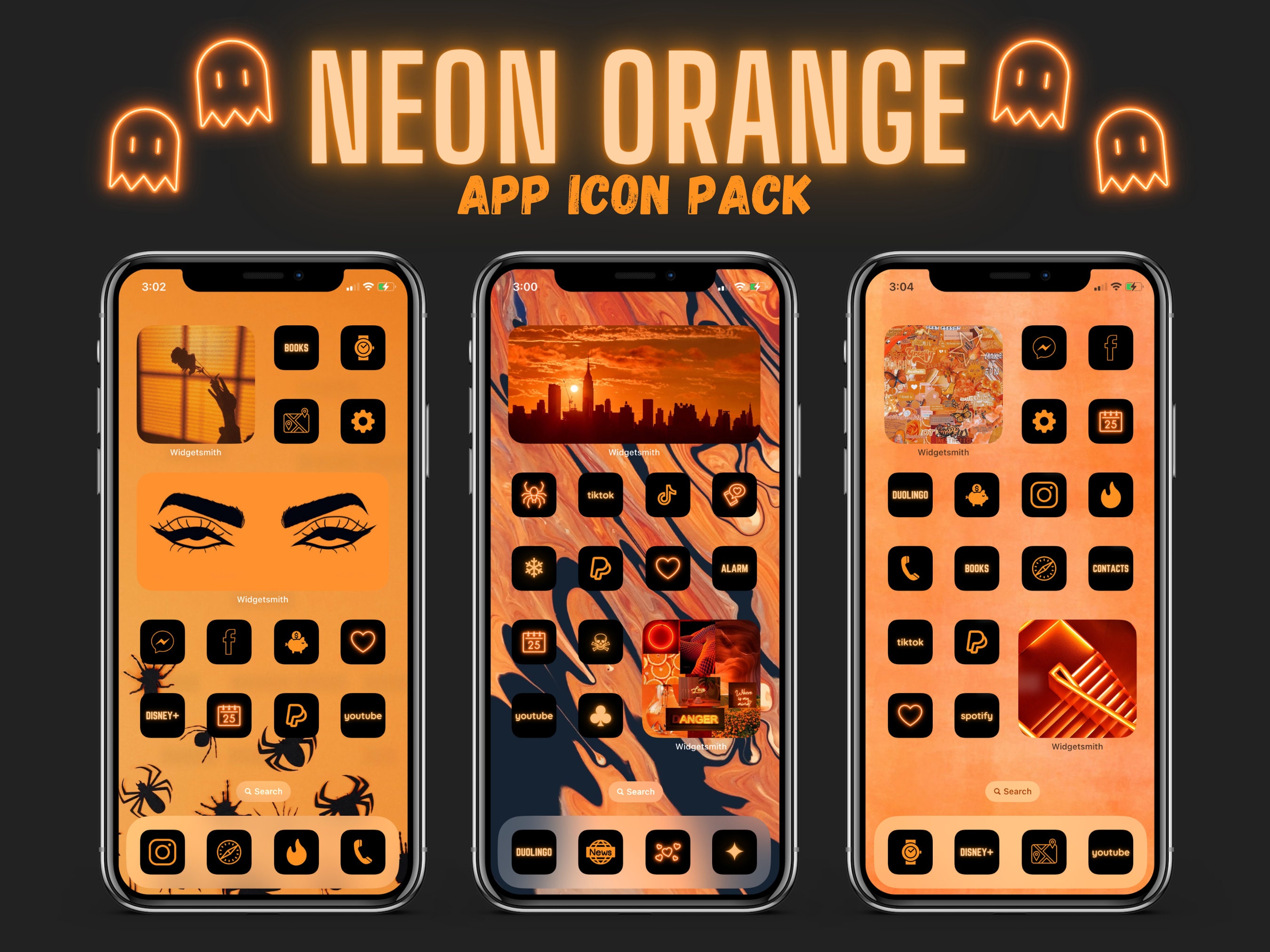 600+ Neon Orange App Icon Pack - Custom Home Screen - iPhone / iPad ...