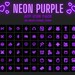 600+ Neon Purple App Icon Pack - Custom Home Screen - iPhone / iPad ...