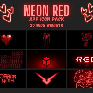 600+ Neon Red App Icon Pack - Custom iPhone Home Screen - iPhone & iPad ...
