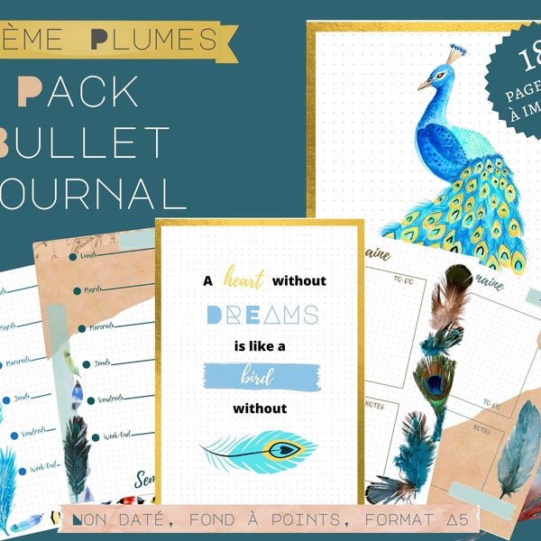 Feather Bullet Journal - Etsy