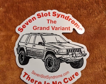ZJ Variant, Cherokee, Seven Slot Syndrome Sticker. Free Shipping. - Etsy