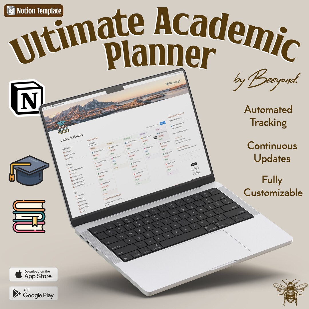 Notion Template Student Planner, Academic Planner, School Planner, ADHD ...