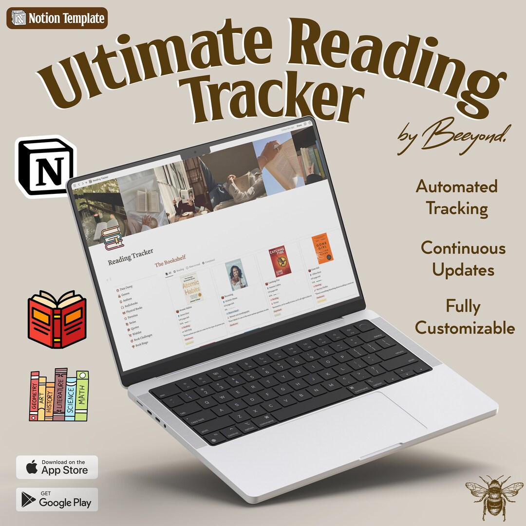 Reading Tracker Notion Template, Book Tracker, Notion Book Organizer ...