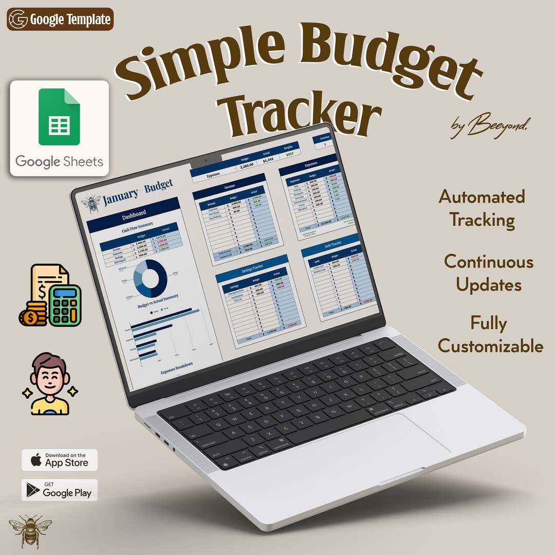 Budget Planner Google Sheets Monthly Budget Spreadsheet Paycheck Budget ...