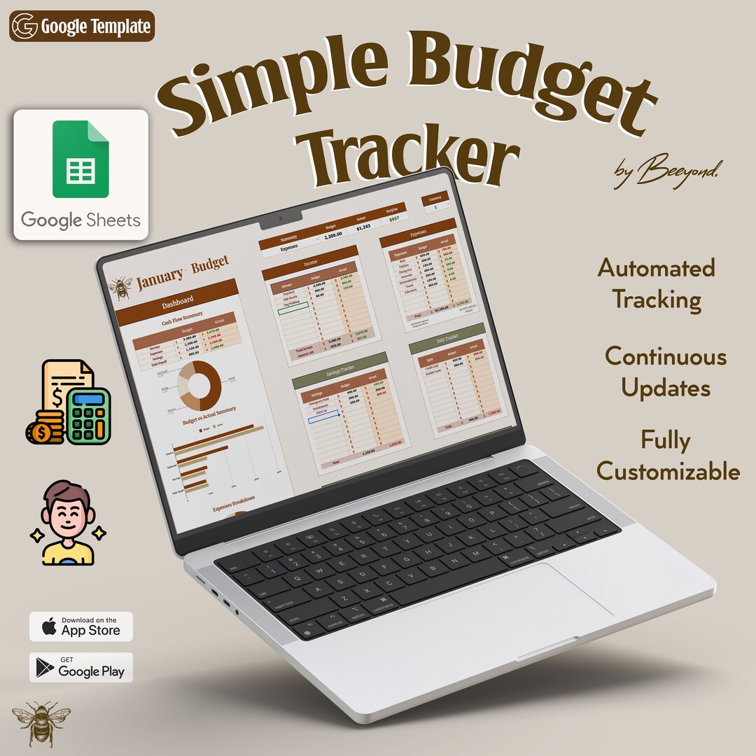 Budget Planner Google Sheets Monthly Budget Spreadsheet Paycheck Budget ...