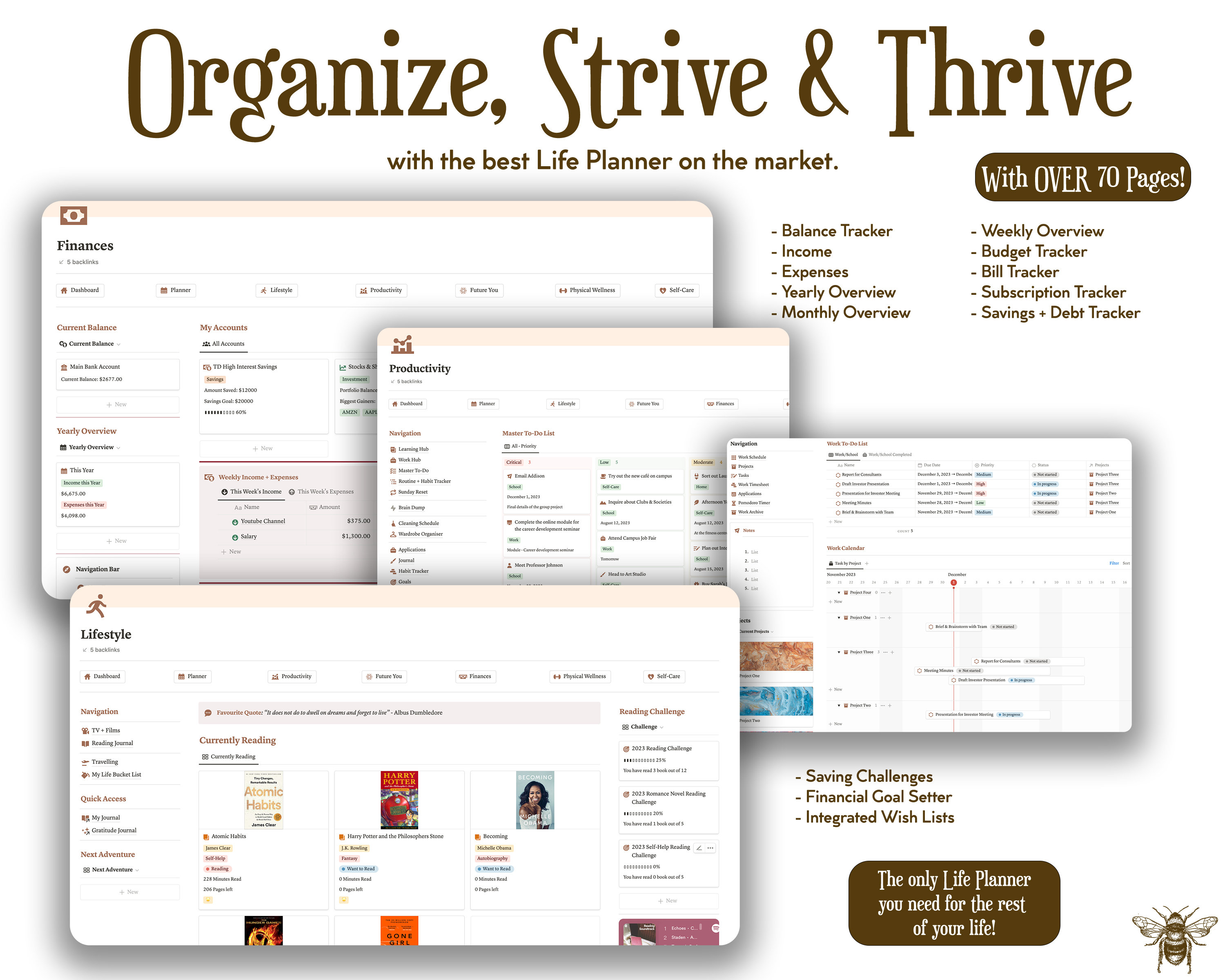 Notion Template Life Planner All in One Notion Template Notion ...
