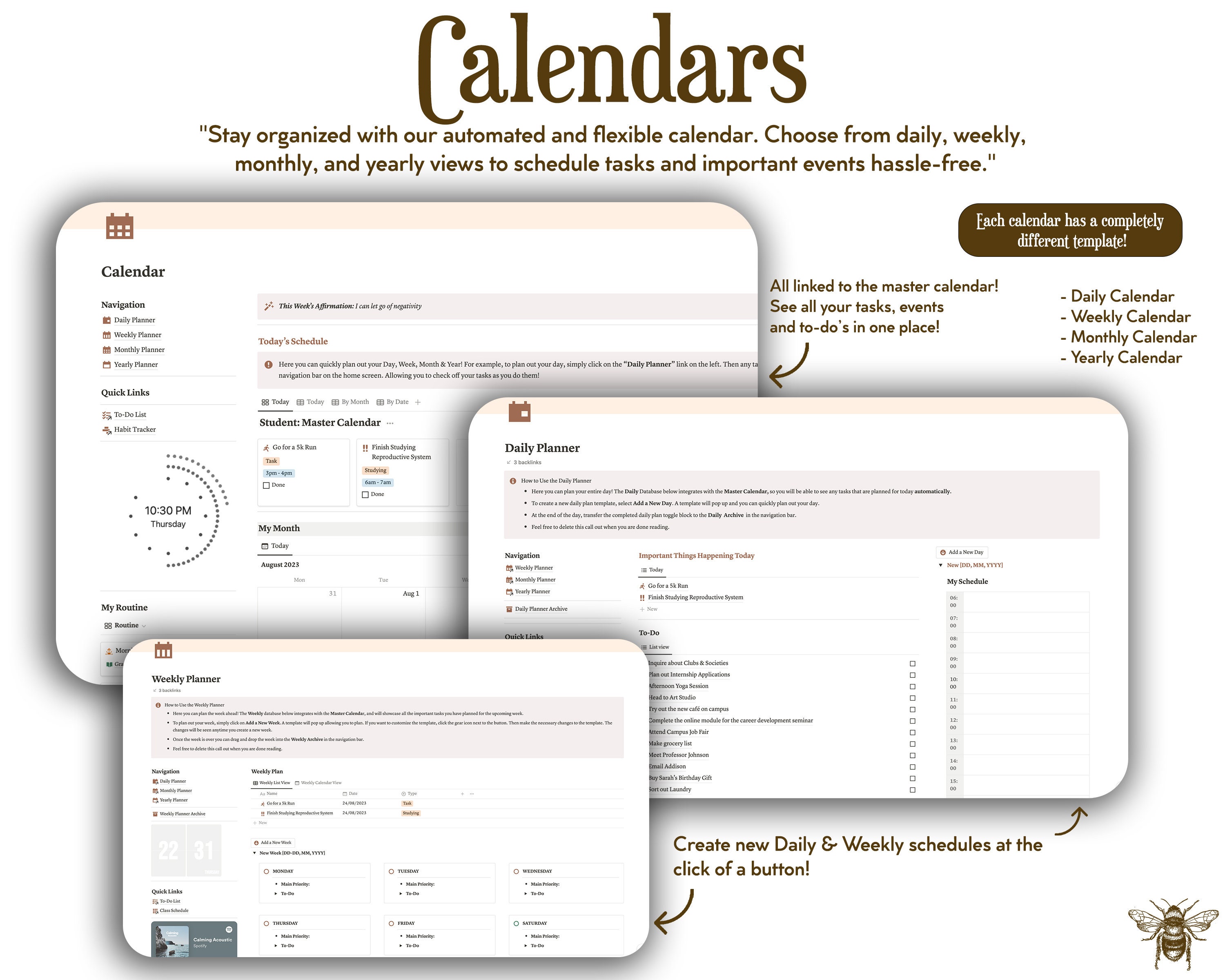 Notion Template Student Planner, Academic Planner, School Planner, ADHD ...