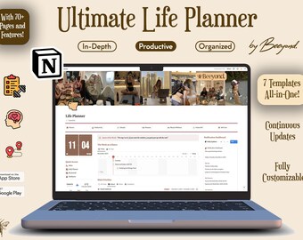 Notion Template Extended Life Planner All in One Template Notion Dashboard Ultimate Notion ...