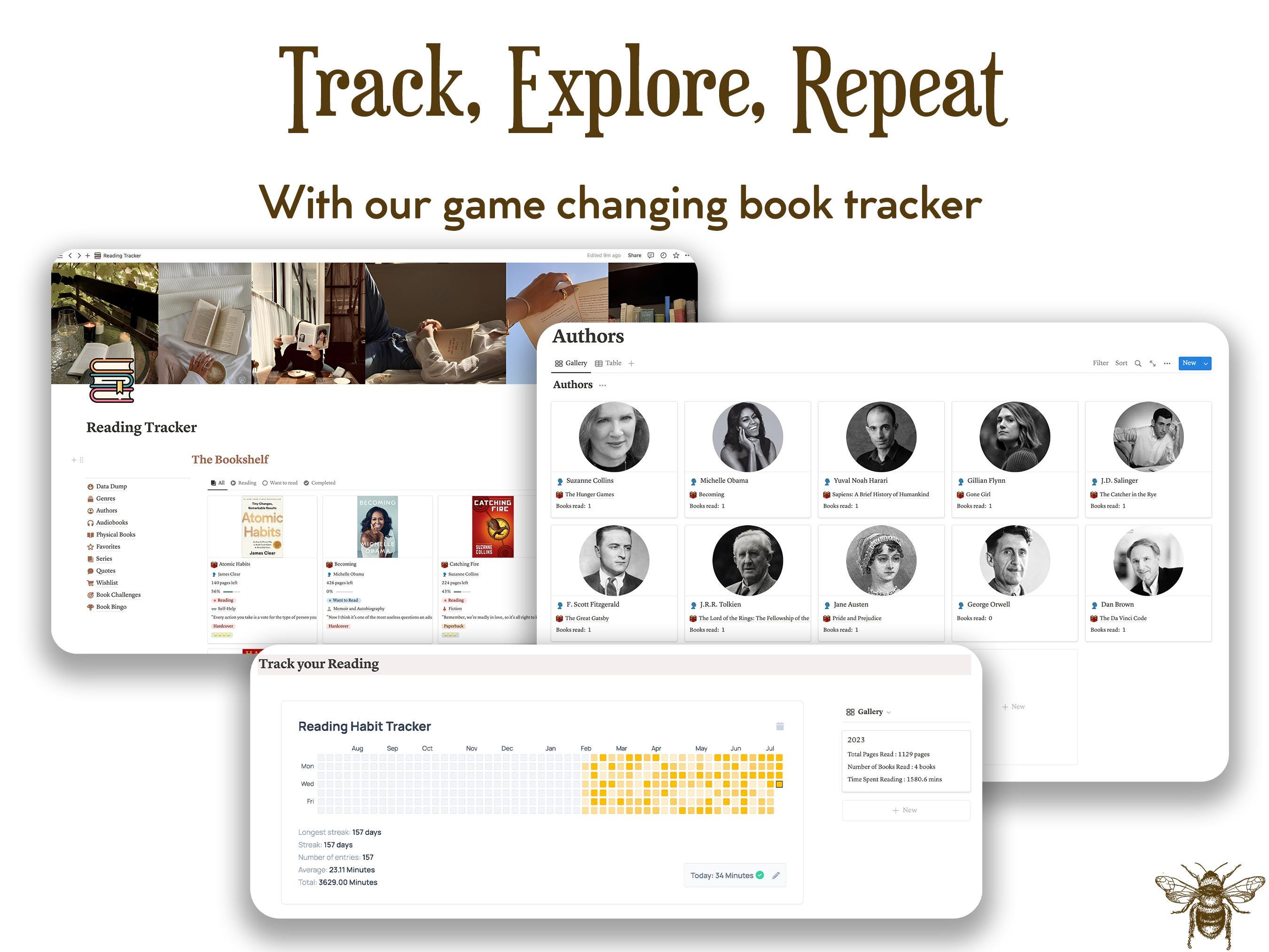 Reading Tracker Notion Template, Book Tracker, Notion Book Organizer ...